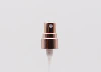 China 12mm Aluminum Rose Gold Mist Sprayer Pump Screw Neck With Clear Half Cap for sale