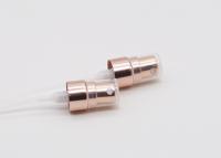 China 12mm Aluminum Rose Gold Mist Sprayer Pump Screw Neck With Clear Half Cap for sale