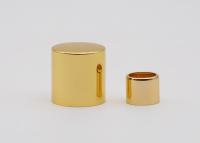 China Gold Add Weight Aluminum Perfume Bottle Caps With Inner Plastic Black Cap for sale