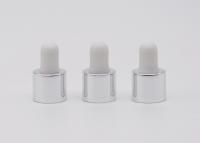 China Aluminum Silver 18mm Glass Dropper , Oil Droppers With Measurements for sale