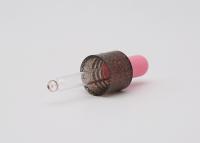 China Brown Transparent Closure Essential Oil Dropper Plastic Dropper With Pink Teat for sale