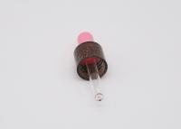 China Brown Transparent Closure Essential Oil Dropper Plastic Dropper With Pink Teat for sale