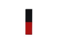 China Square Lip Balm Tubes Ribbed Aluminum Magnet Tube With Black And Red Color for sale