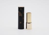 China Black Round Lip Balm Containers Magnet Press Button Tube With Printing for sale