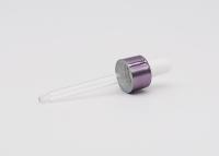China Aluminum Purple Dropper 18 Mm Essential Oil Pipettes For Skin Care Oil for sale