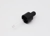 China 18mm Matte Black Aluminum Essential Oil Dropper With Matte Black Silicone Teat for sale