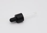 China 18mm Matte Black Aluminum Essential Oil Dropper With Matte Black Silicone Teat for sale