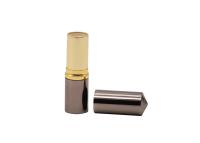 China Silver Grey Aluminum Lip Balm Tubes 3.5g Pointed Lipstick Container for sale