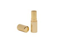 China Gold Aluminum Magnetic Lip Balm Tubes Empty Lip Balm Containers Round Shape for sale