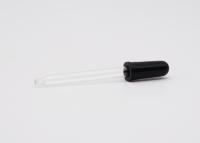 China 108mm Glass Pipette Essential Oil Dropper With Long Black Silicone Teat for sale