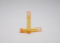 China 3.5g Plastic Empty Mini Unique Lip Balm Containers Orange Slim Lip Balm Tubes for sale