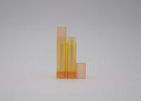 China 3.5g Plastic Empty Mini Unique Lip Balm Containers Orange Slim Lip Balm Tubes for sale