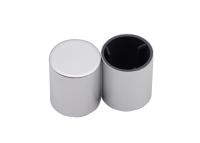 China Silver Matte Aluminum Perfume Bottle Caps With Raised Inner PE Part for sale