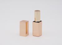 China Square Gold Aluminum Magnet Lip Balm Containers Bulk for sale