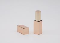 China Square Gold Aluminum Magnet Lip Balm Containers Bulk for sale