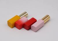 China Petal Shape Pink Magnetic 3.5g Aluminum Lip Balm Tubes for sale