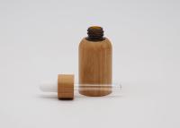 China Carving Craft 30ml 18/410 Bamboo Glass Dropper Bottles for sale
