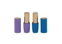 China 3.5g SGS Shiny Round Aluminum Lipstick Tube Container for sale