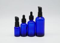 China ISO9001 15ml Cobalt Blue Tincture  Dropper Bottles Glass Shelled for sale