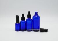 China ISO9001 15ml Cobalt Blue Tincture  Dropper Bottles Glass Shelled for sale