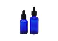 China ISO9001 15ml Cobalt Blue Tincture  Dropper Bottles Glass Shelled for sale