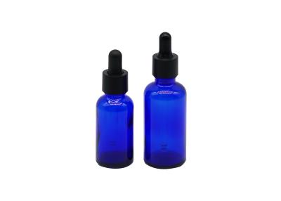 China ISO9001 15ml Cobalt Blue Tincture  Dropper Bottles Glass Shelled for sale