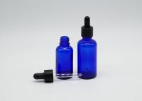 China ISO9001 15ml Cobalt Blue Tincture  Dropper Bottles Glass Shelled for sale