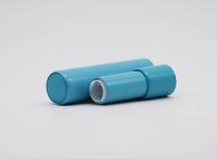China 3.5g Press Bottom Open Empty Lipstick Tube Aluminum Shelled for sale