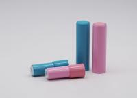 China 3.5g Press Bottom Open Empty Lipstick Tube Aluminum Shelled for sale