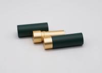 China Cylindrical 3.5g Green Color Empty Lipstick Tube Hot Stamping Logo for sale
