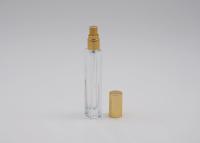 China Square Cologne Perfume Tester Bottle With Gold Aluminum Spray Pump for sale