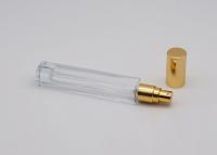 China Square Cologne Perfume Tester Bottle With Gold Aluminum Spray Pump for sale