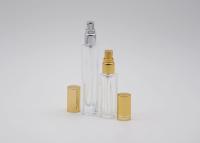 China Square Cologne Perfume Tester Bottle With Gold Aluminum Spray Pump for sale