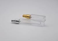 China Square Cologne Perfume Tester Bottle With Gold Aluminum Spray Pump for sale