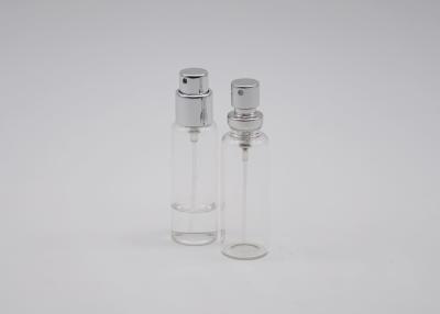 China 10CC Exquisite Mini Glass Perfume Tester Bottle  With Silver Aluminum Spray Pump for sale