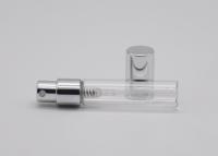 China 10CC Exquisite Mini Glass Perfume Tester Bottle  With Silver Aluminum Spray Pump for sale