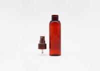 China 50ml Empty Cylinder Plastic Clear Dark Red Fine Mist Cosmetic Spray Bottle for sale