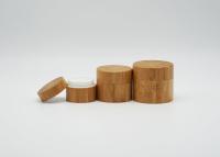 China 100g Round Bamboo Empty Cream Jar Leakproof Environmental Protection for sale