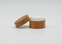 China 100g Round Bamboo Empty Cream Jar Leakproof Environmental Protection for sale