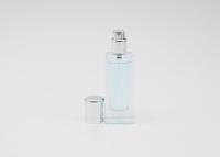 China 50ml Clear Square Rectangle Shape Empty Glass Perfume Bottles for sale