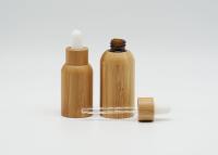 China 30ml Cylinderical Bamboo Dropper Bottle for Personal Care for sale