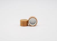 China Natural Bamboo Lid Wooden Screw Cap For Cosmetic Packaging Bottle for sale