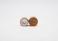 China Natural Bamboo Lid Wooden Screw Cap For Cosmetic Packaging Bottle for sale