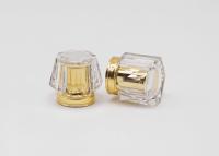 China Non Spill Gold Aluminum Perfume Bottle Lid Textured Design With Concave Collar for sale
