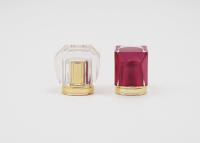 China Crimpless  Square Luxury Transparent Aluminum Cosmetic Bottle Cologne Caps for sale
