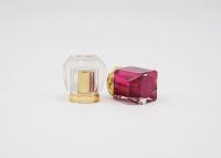 China Crimpless  Square Luxury Transparent Aluminum Cosmetic Bottle Cologne Caps for sale