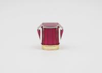 China Crimpless  Square Luxury Transparent Aluminum Cosmetic Bottle Cologne Caps for sale
