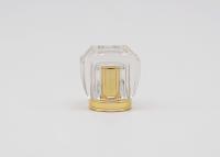 China Crimpless  Square Luxury Transparent Aluminum Cosmetic Bottle Cologne Caps for sale