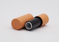 China Orange Rubber Soft Touch Empty Lip Balm Tubes BulkRound Frosted for sale