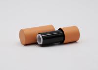 China Orange Rubber Soft Touch Empty Lip Balm Tubes BulkRound Frosted for sale